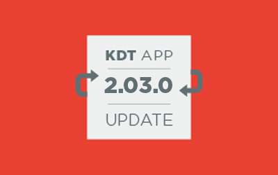 NEW VERSION OF THE KDT APP: EXPAND THE POSSIBILITIES WITH VERSION 2.03.0!